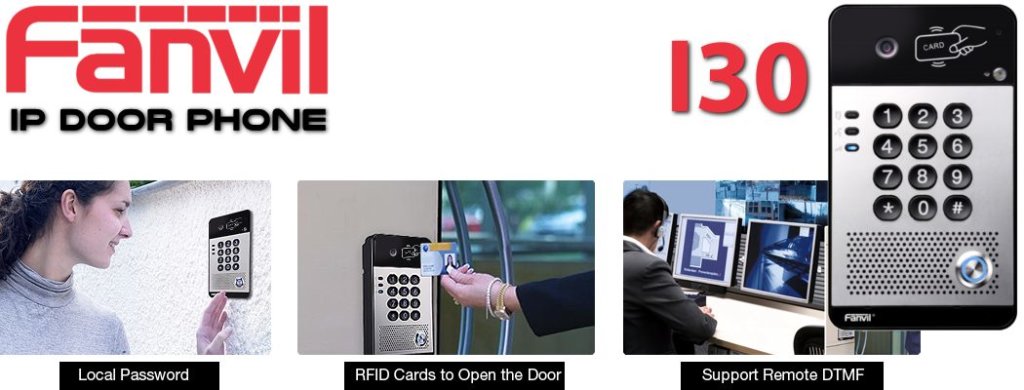 Fanvil I30 IP Door Phone with Camera, RFID, Password, Door Relay - SIP